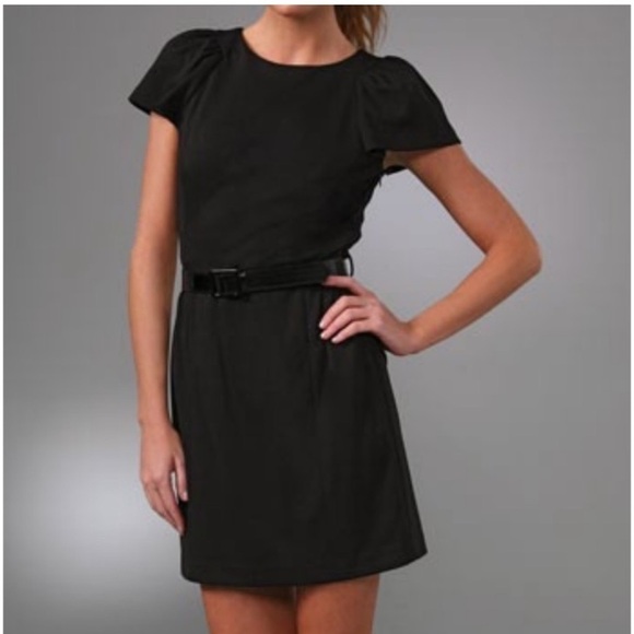 Milly of New York | Dresses | Milly New York Puff Sleeve Jersey Belted ...